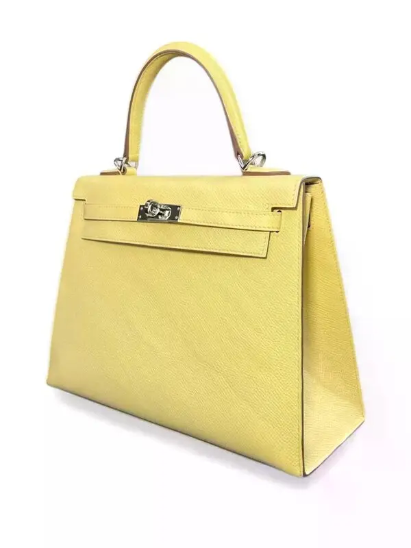 Hermès Kelly Sellier 25 Epsom-leather Palladium-hardware Tote Bag - Yellow