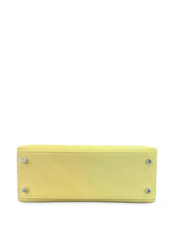 Hermès Kelly Sellier 25 Epsom-leather Palladium-hardware Tote Bag - Yellow