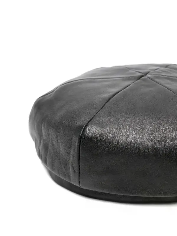 Giorgio Armani 1990s Leather Beret