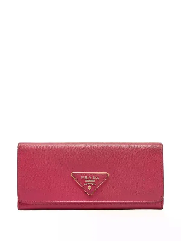 Prada Triangle-logo Wallet - Pink