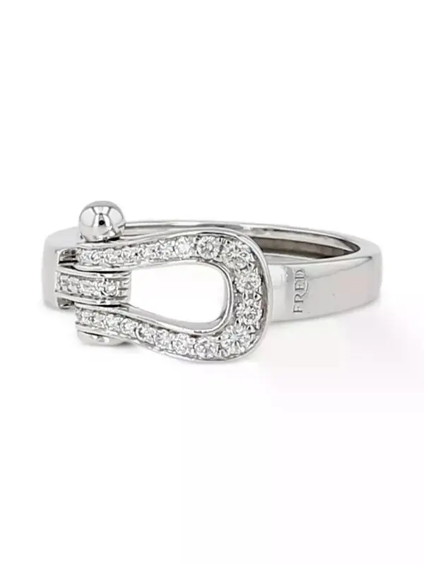 FRED 18k White Gold Force 10 Diamond Ring - Silver