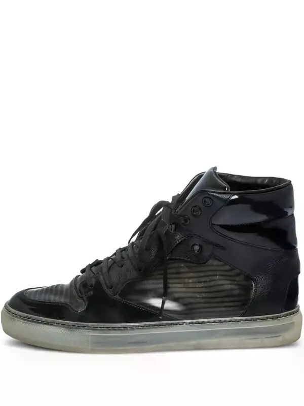Balenciaga Leather Hi-top Sneakers - Black