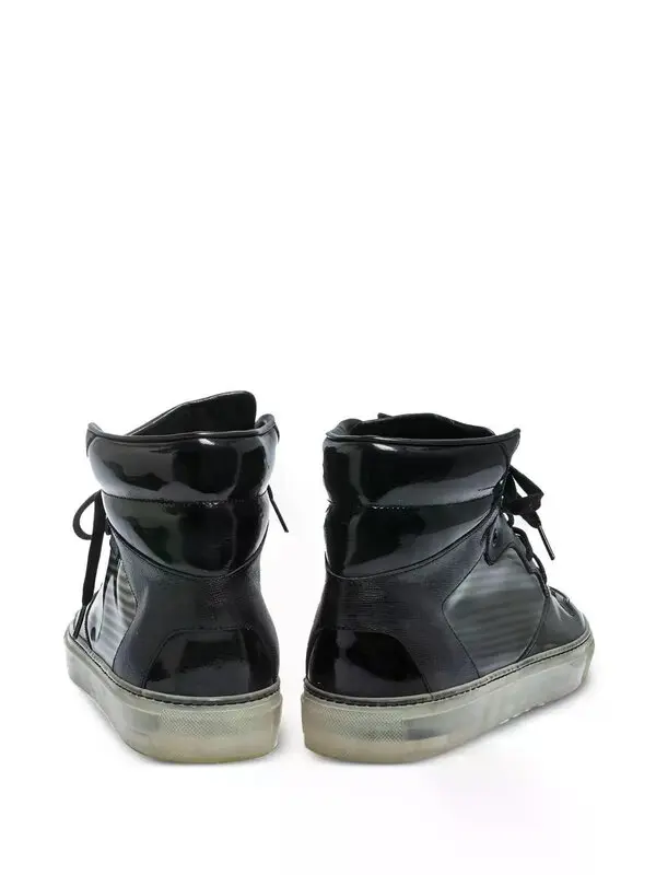 Balenciaga Leather Hi-top Sneakers - Black