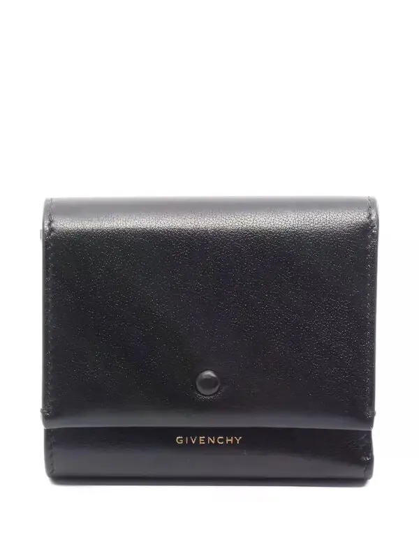Givenchy 2020s Day Trifold Leather Wallet - Black