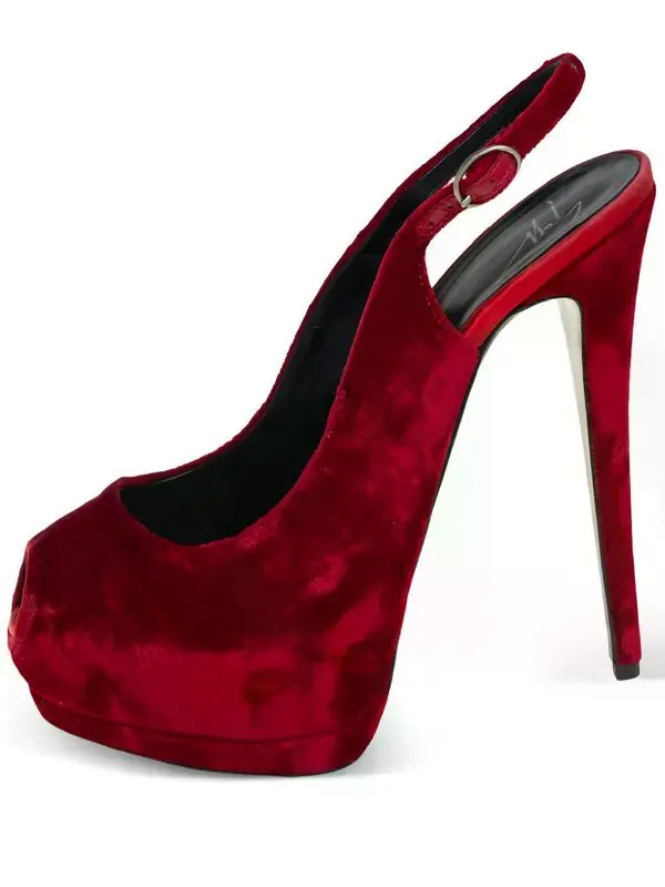 GIUSEPPE ZANOTTI 150mm Velvet Slingback Pumps