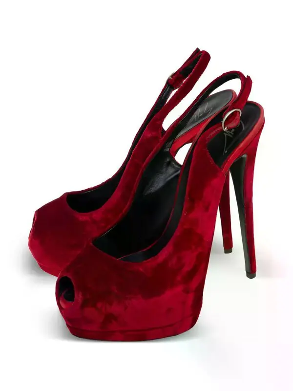 GIUSEPPE ZANOTTI 150mm Velvet Slingback Pumps
