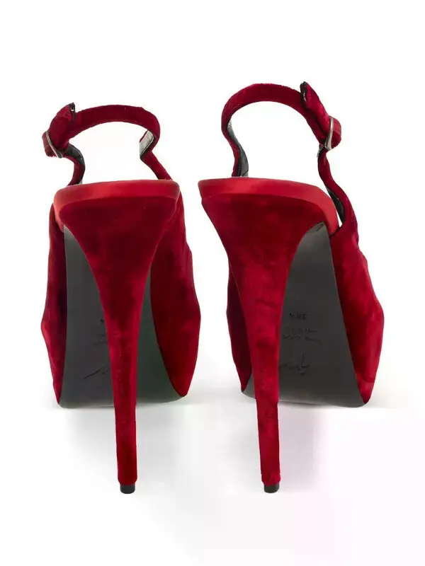 GIUSEPPE ZANOTTI 150mm Velvet Slingback Pumps
