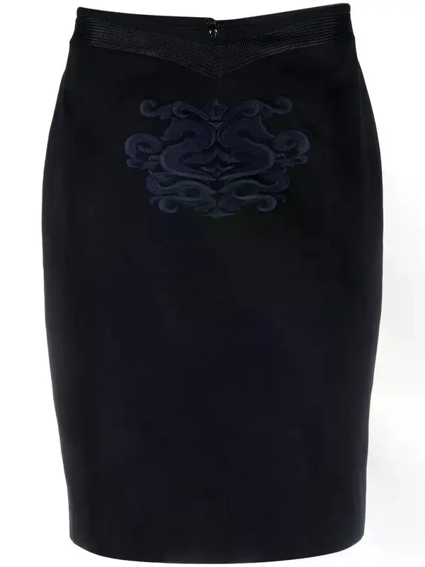 Gianfranco Ferre 1990s Embroidered Pencil Skirt