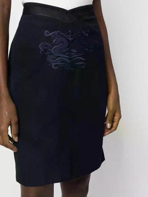 Gianfranco Ferre 1990s Embroidered Pencil Skirt