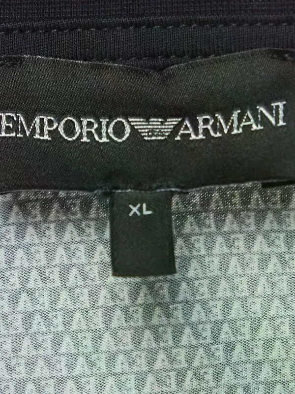 Emporio Armani Monogram-print Geometric-pattern T-shirt