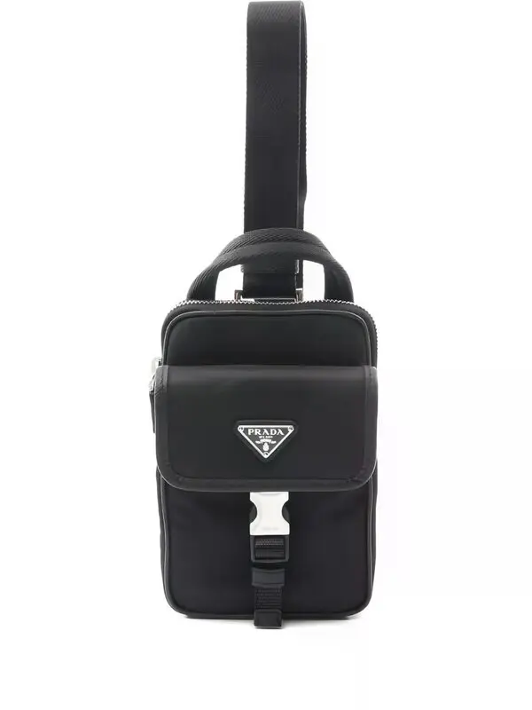 Prada Saffiano Leather Smartphone Case Backpack - Black
