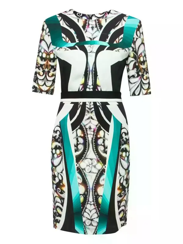 PETER PILOTTO Patterned Bodycon Dress - White