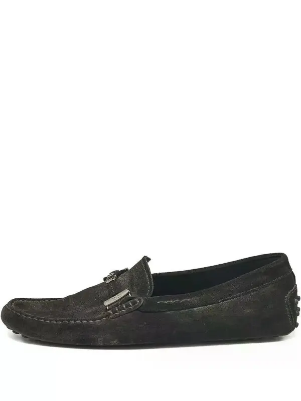 TOD'S Vintage Suede Buckle Loafers