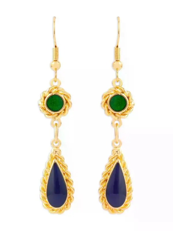 SUSAN CAPLAN 1990 Edwardian Revival Drop Earrings - Gold