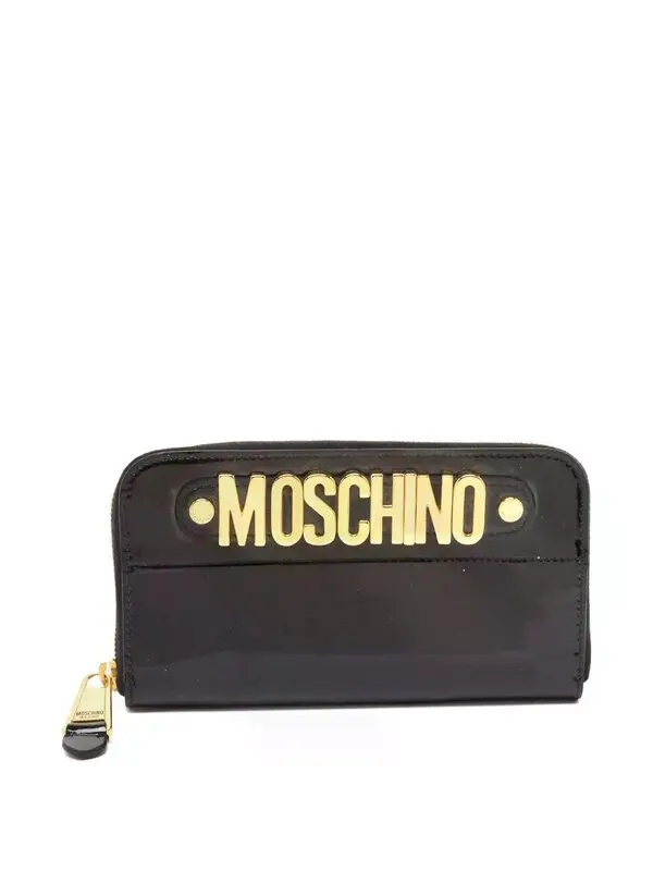 Moschino Logo-appliqué Wallet - Black