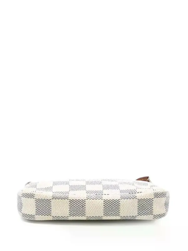LOUIS VUITTON Damier Azur Mini Pochette Accessoires Handbag - White