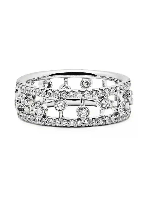 De Beers 18k Dewdrop Diamond Ring - White Gold