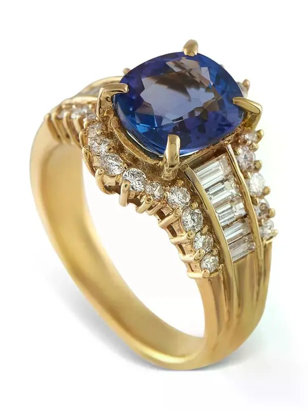 LB EXCLUSIVE 18k Yellow Tanzanite And Diamond Ring - Gold