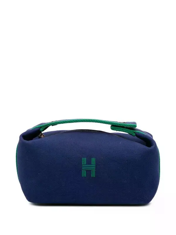 Hermès Canvas Bride A Brac Case Vanity Bag - Blue