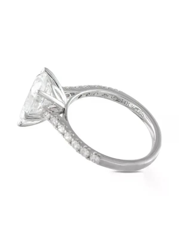 LB EXCLUSIVE 14k White Gold Lab-grown Diamond Ring - Silver