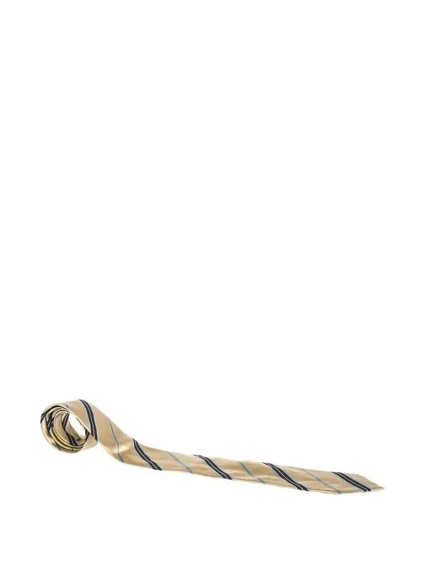 Ermenegildo Zegna Diagonal-stripe Silk Tie - Neutrals