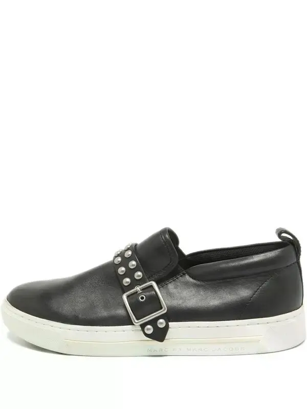 Marc Jacobs Buckle-embellished Leather Sneakers