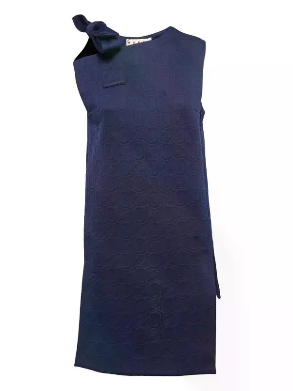 Marni Bow-detail Textured Dress