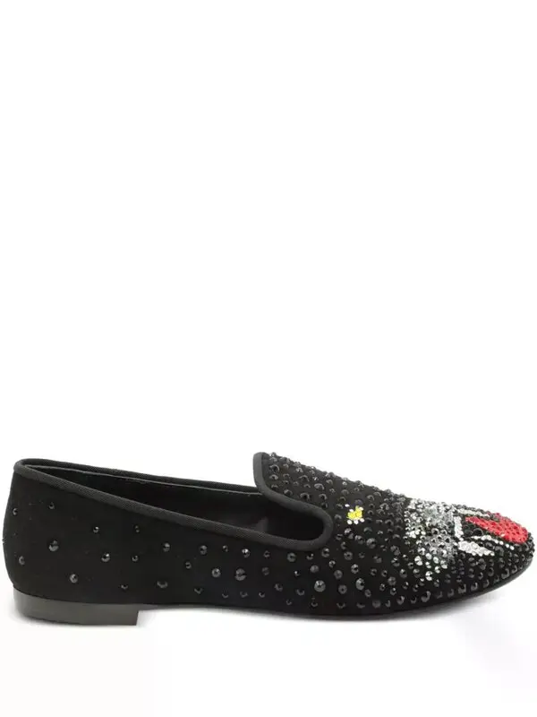 GIUSEPPE ZANOTTI Panther Crystal Embellished Loafers