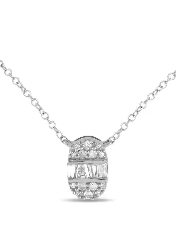 LB EXCLUSIVE 14k White Gold Diamond Necklace - Silver