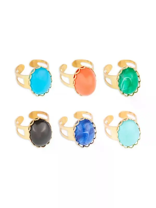 SUSAN CAPLAN 1990s -plated Ring Set - Gold
