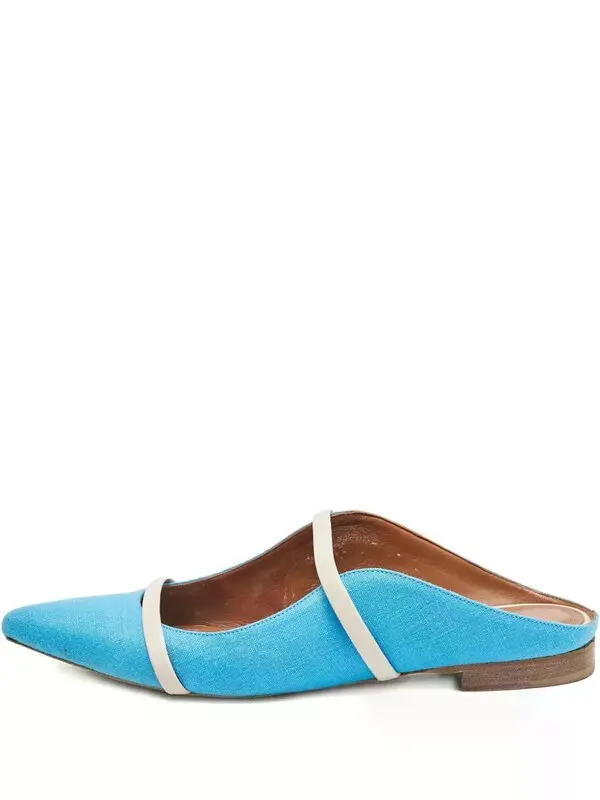 MALONE SOULIERS Pointed-toe Leather Flats