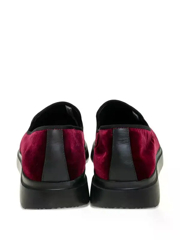 Giuseppe Zanotti Men\'s Burgundy Velvet Slip-On Loafers with Gold Hardware GZ-KOBE: Low-top sneakers Red | Giuseppe Zanotti main image 3