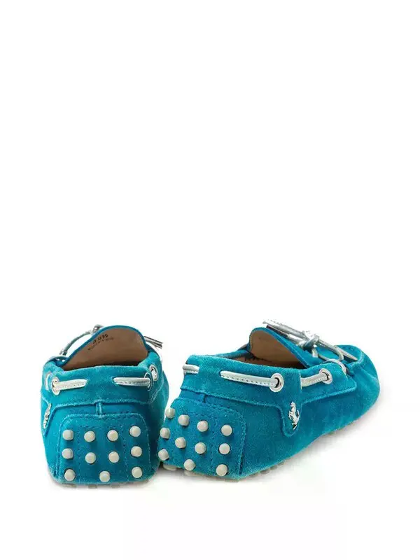 TOD'S X Ferrari Suede Boat Shoes - Blue