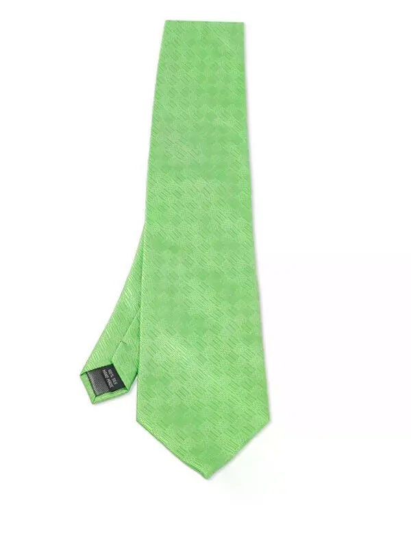 BOSS Patterned Silk Neck Tie - Green