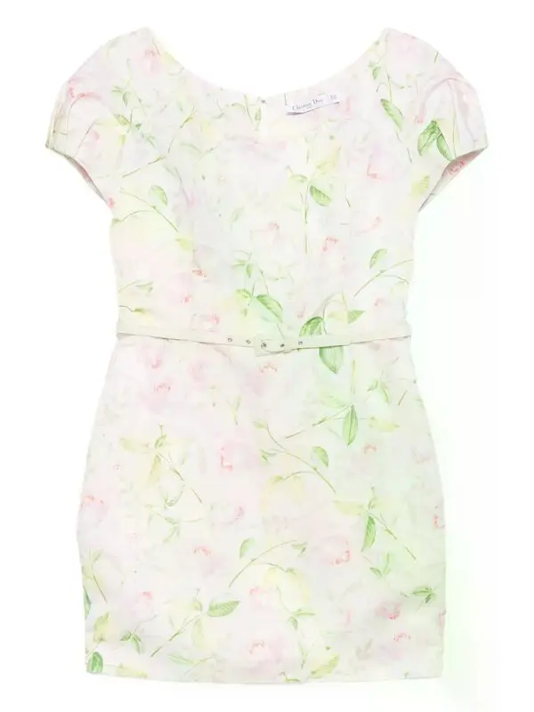 Dior 2000s Belted Silk Midi Dress