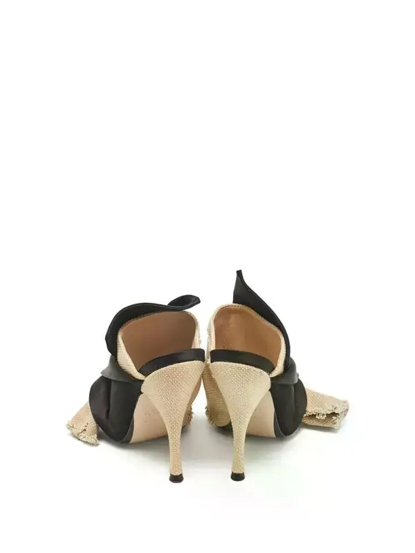 N°21 100mm Frayed Cross-strap Sandals