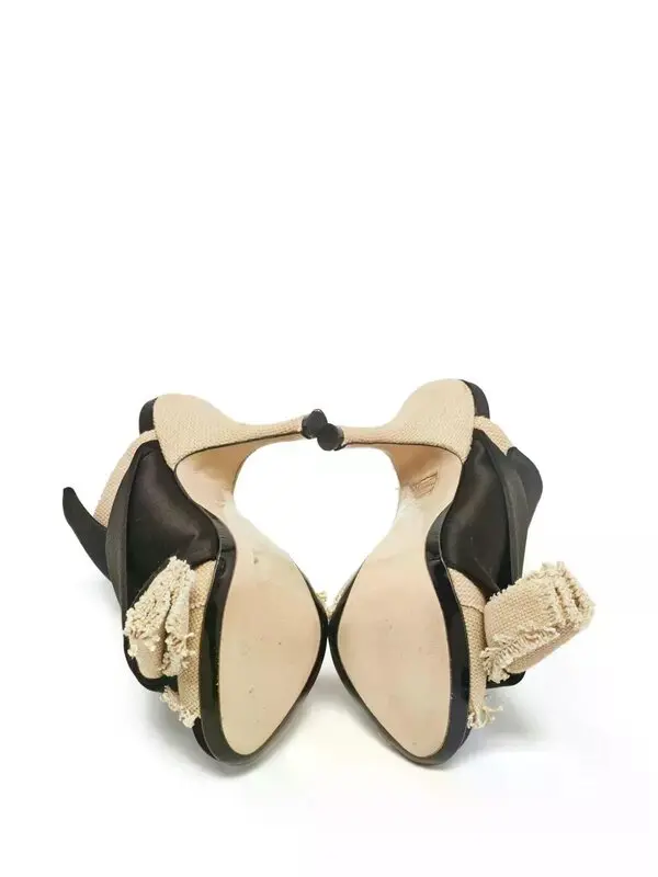 N°21 100mm Frayed Cross-strap Sandals