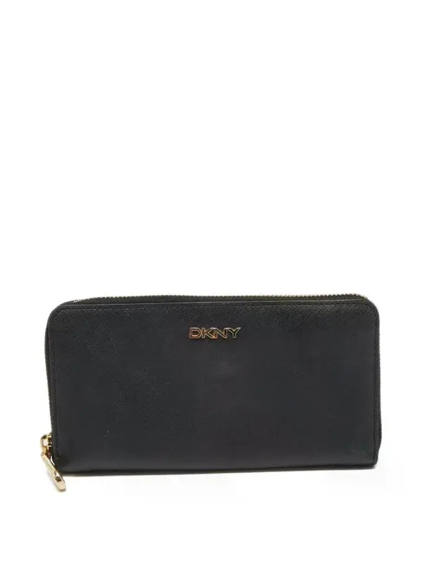 Dkny Pre-owned Zip-around Leather Wallet - Black