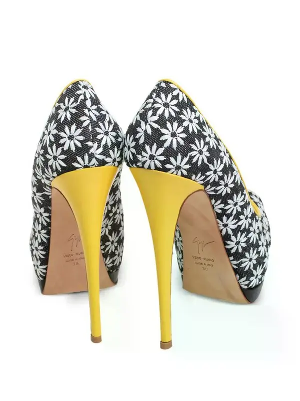 GIUSEPPE ZANOTTI 140mm Floral-print Peep-toe Sandals