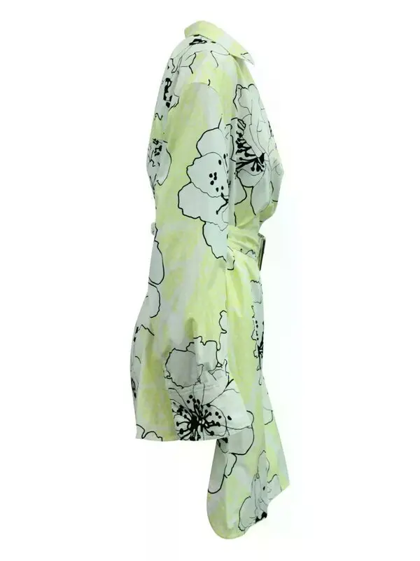 Marni Floral-print Belted Mini Dress