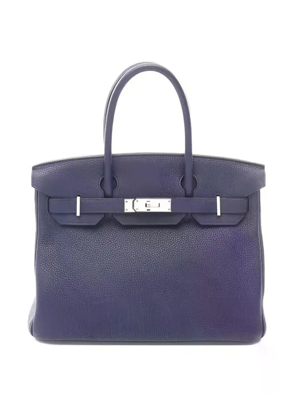 Hermès Birkin 30 Silver-hardware Tote Bag - Blue