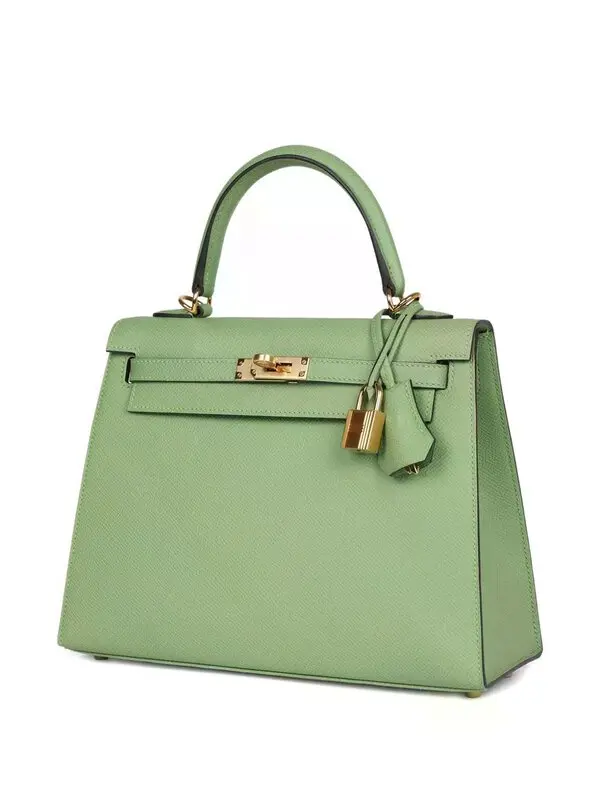 Hermès Kelly Sellier 25 Leather Tote Bag - Green