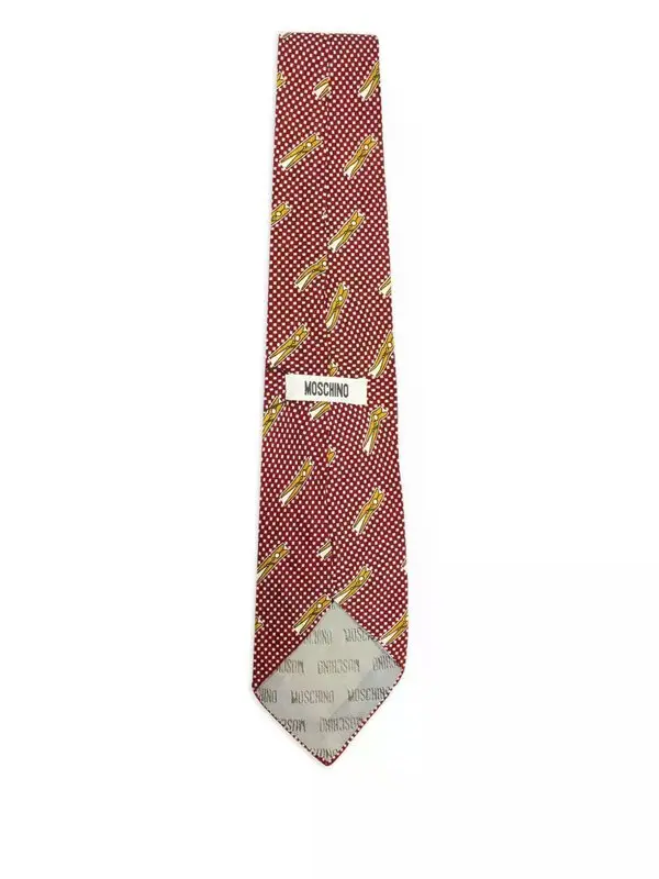 Moschino Clip-print Silk Tie