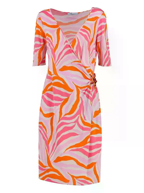 Blumarine Abstract-pattern Midi Dress