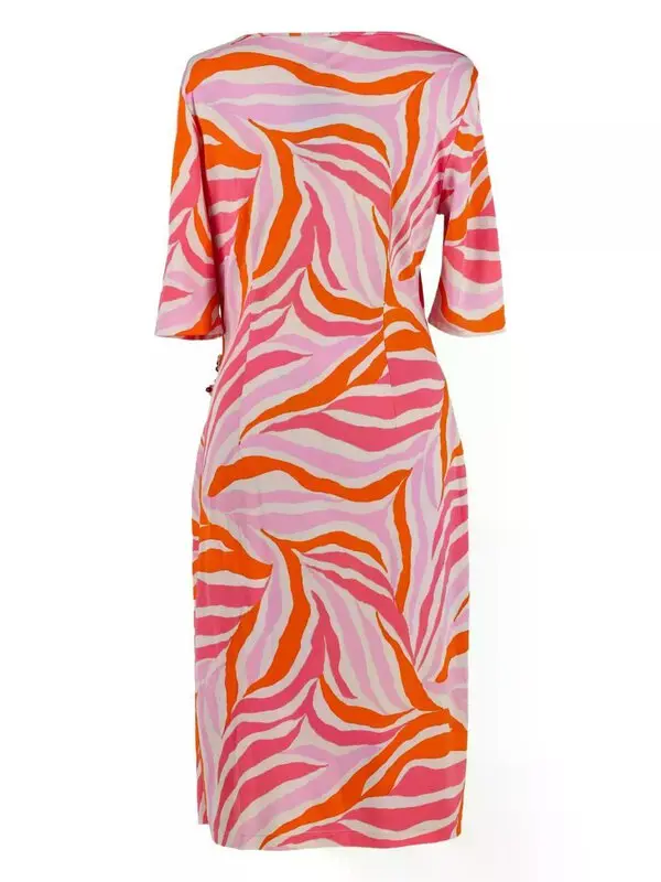 Blumarine Abstract-pattern Midi Dress
