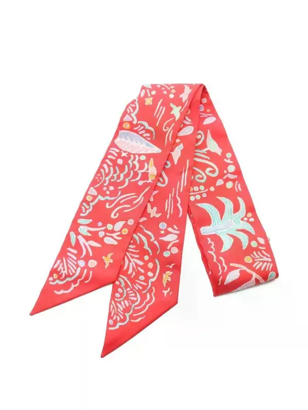 Hermès 2021 Isola Di Primavera Silk Scarf - Red