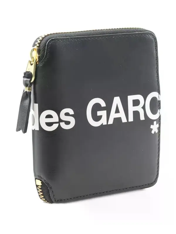 Comme Des Garçons 2020s Logo Zipped Wallet - Black