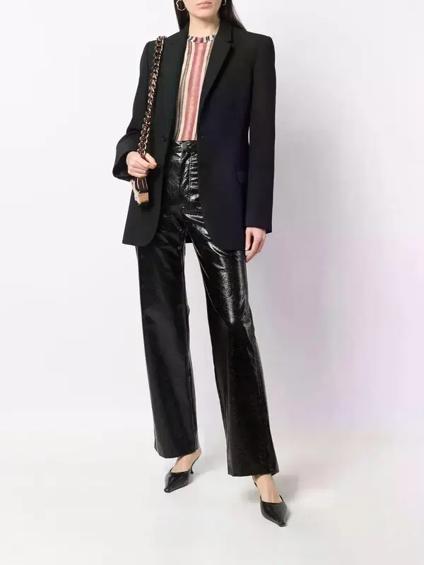 JEAN PAUL GAULTIER 1990s Sheer Stripe-print Top