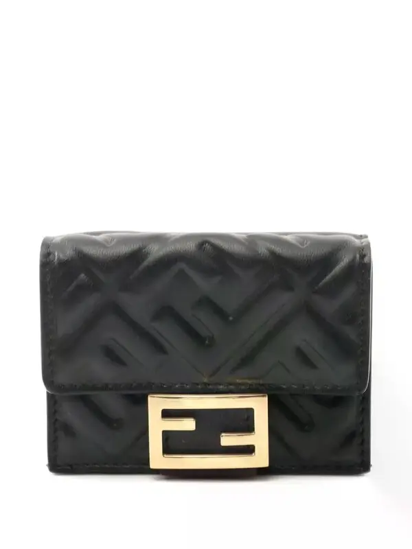 Fendi 2020s Micro Baguette Wallet - Black