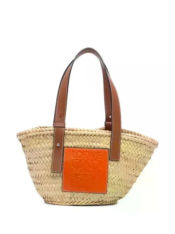 Loewe Mini Raffia Basket Tote Bag